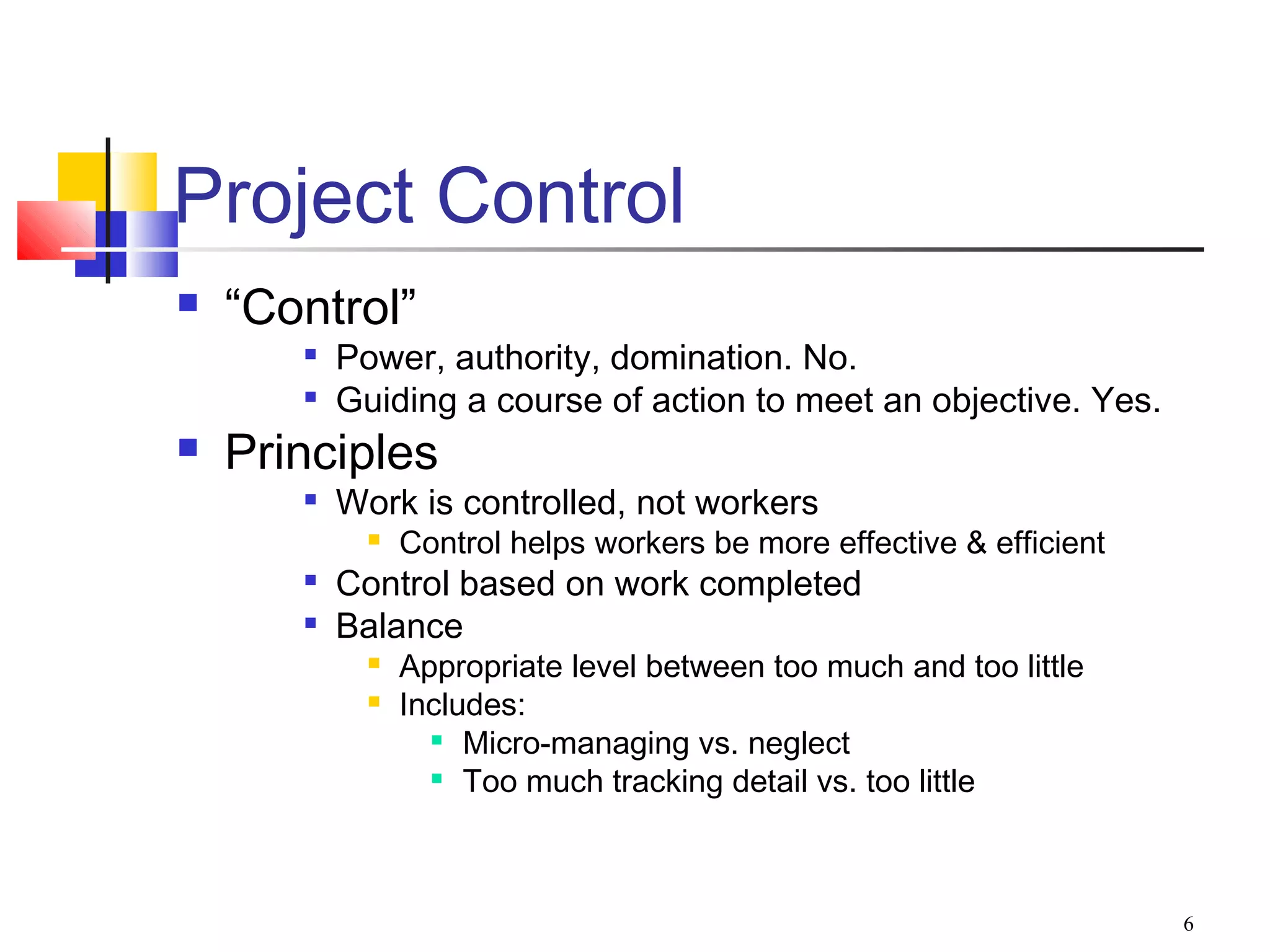 Ch 9 project monitoring & control updated | PPT