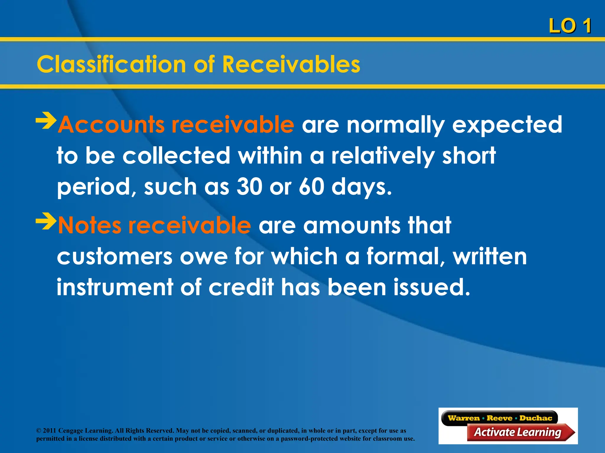 Ch 9 Receivables PRINCIPLE ACCOUNTING KIESO | PPT