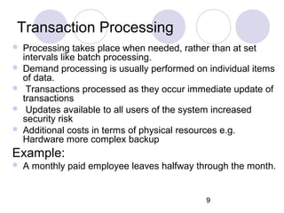 Ch 9 types of computer operations | PPT