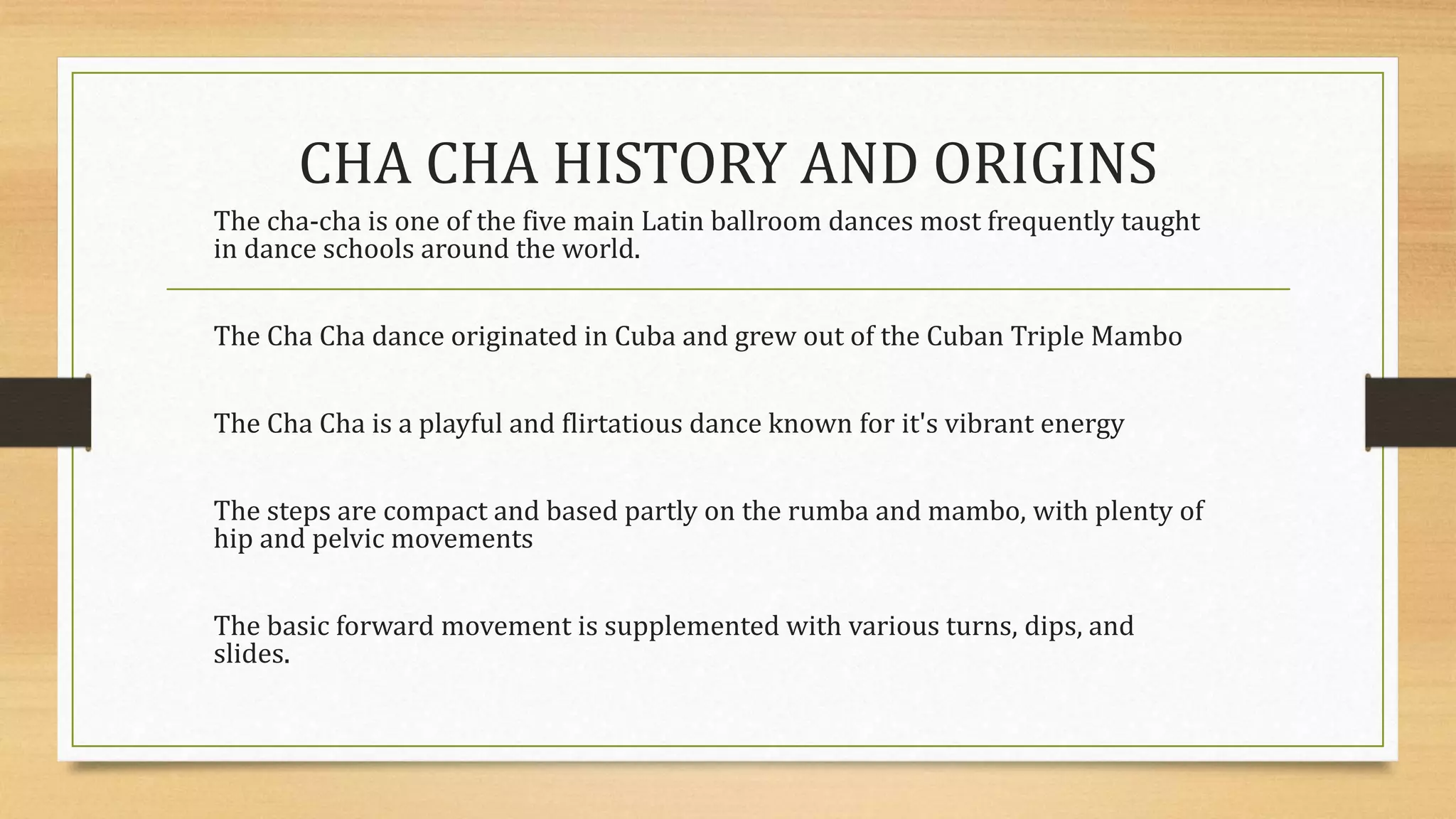 Cha cha | PPTX