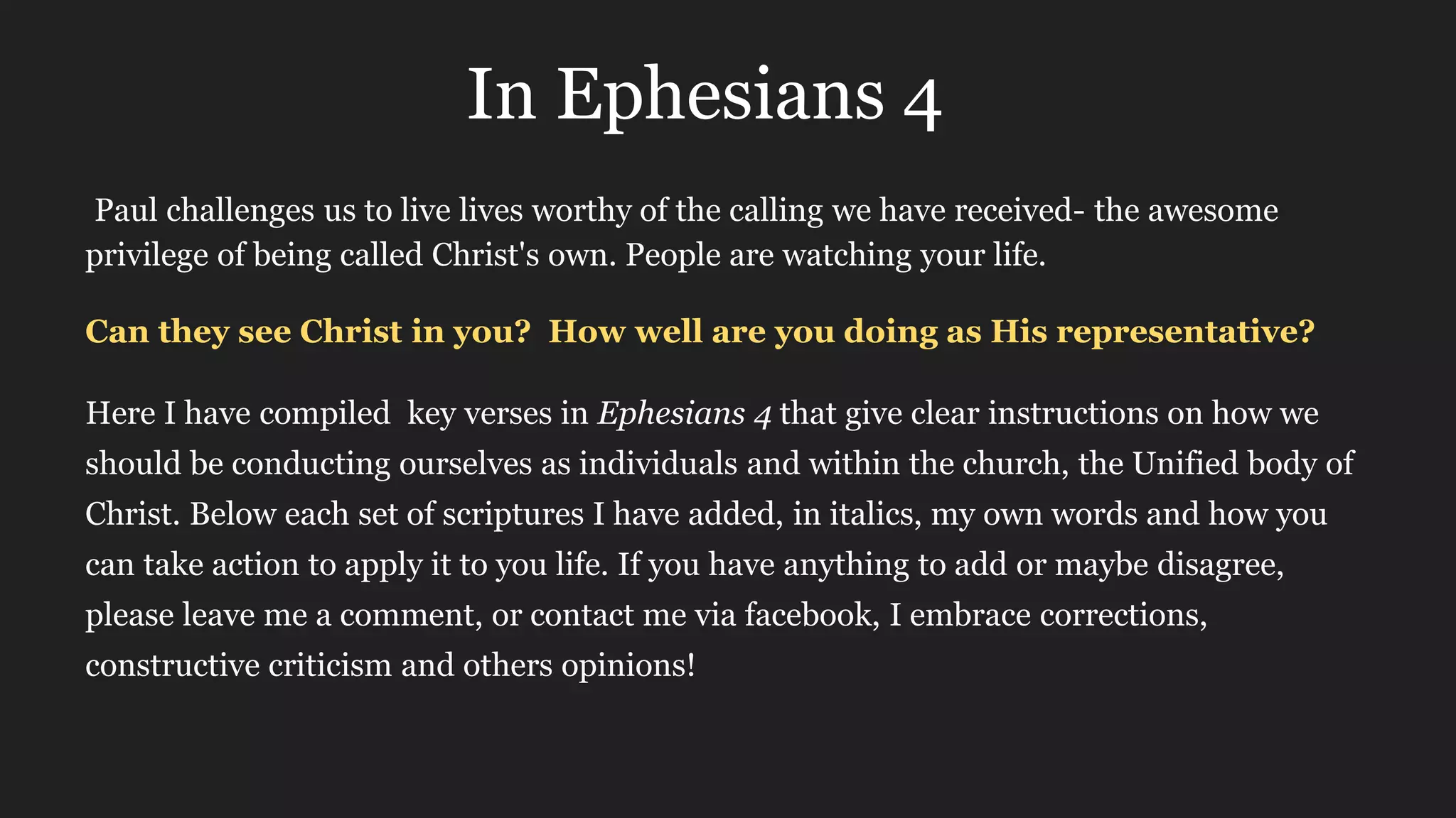 Ephesians 4 | PPTX