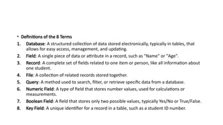 IGCSE ICT Chapter 18 Database Power Point Presentation.pptx