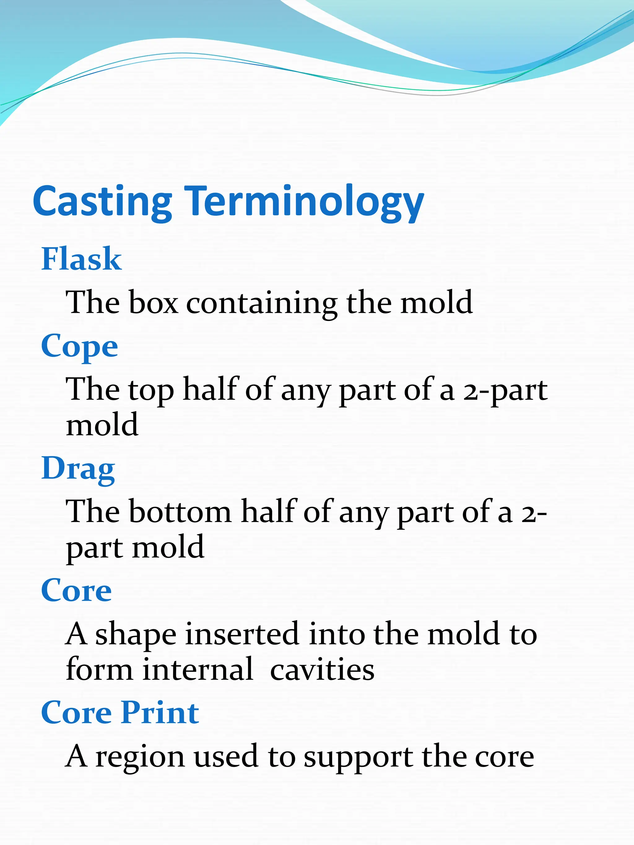 fundamental of metal sand casting processes | PPT | Physics | Science
