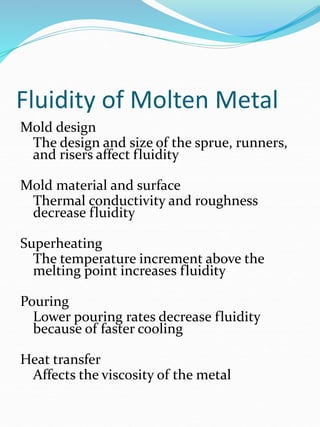 fundamental of metal sand casting processes | PPT | Physics | Science