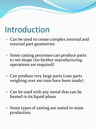 fundamental of metal sand casting processes | PPT