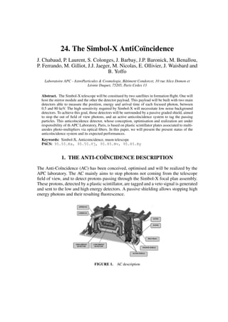 Chabaud julien poster 24 - the simbol-x anti-coincidence | PDF