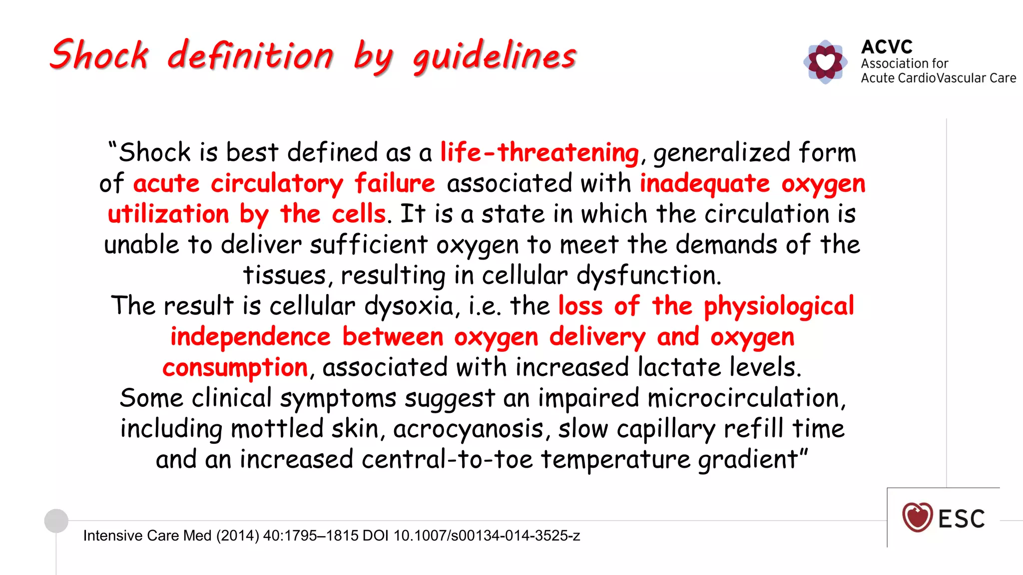 2020 Cardiogenic shock definition and epidemiology | PDF
