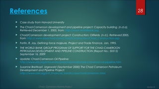 Chad cameroon pipeline project | PPT