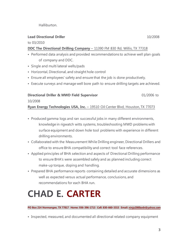 Chad Carter perfect cv | DOCX | College Football | College Sports