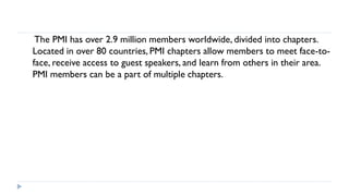 PMI Offers Training Courses and Certifications in Project Management | PPT