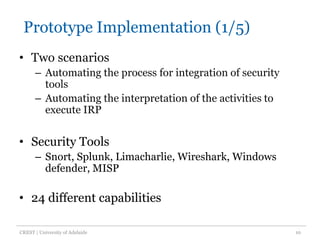 Architecture-centric Support for Integrating Security Tool in a Security Orchestration Platform ...