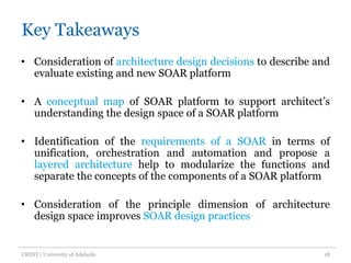 Architecture-centric Support for Integrating Security Tool in a Security Orchestration Platform ...