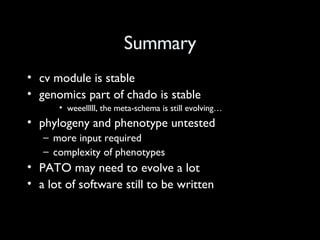 Chado for evolutionary biology | PPT