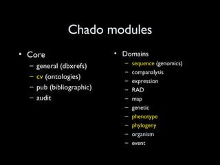 Chado for evolutionary biology | PPT