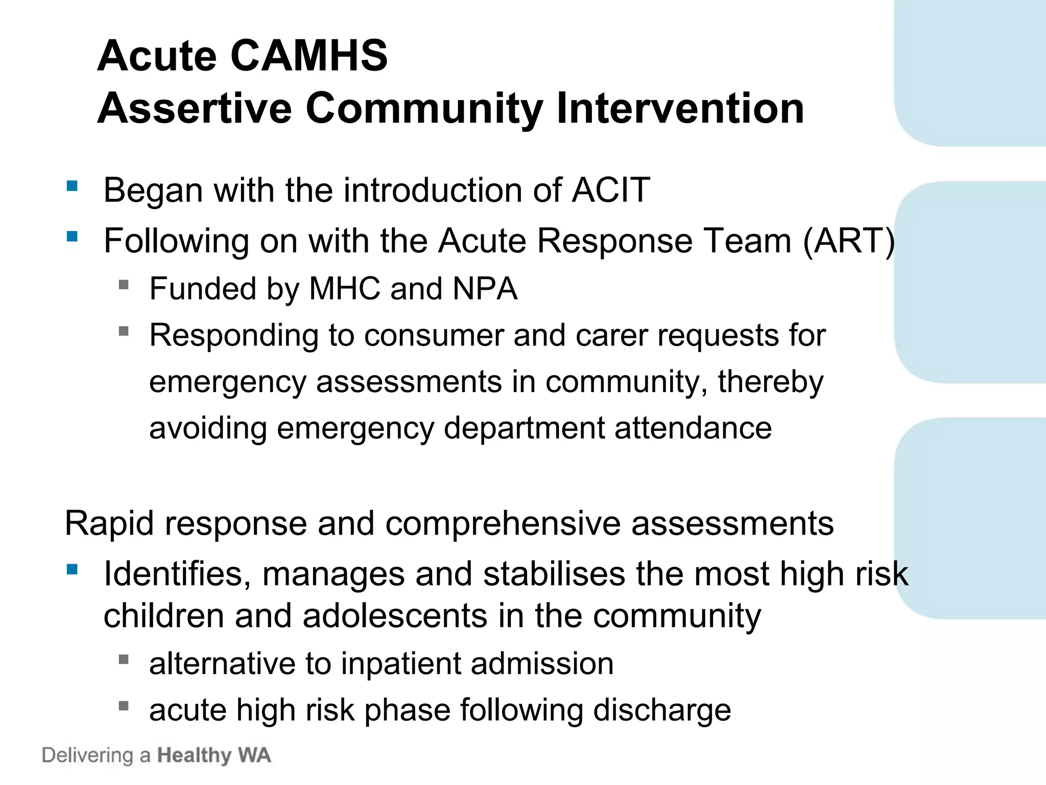 Jacques Esterhuizen - The Acute Community Intervention Team | PPT