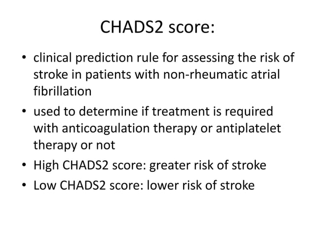 CHA2DS2-VASc, Score CHADS2 score, and Hasbled score | PPTX | Blood ...