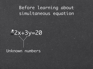 Chae un simultaneous equation | PPT