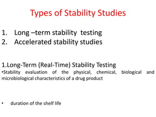STABILITY STUDIES | PPTX
