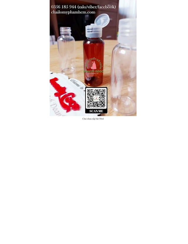 Chai Nhựa PET Nắp Bật 50ml | PDF