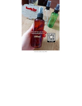 Chai Nhựa Xịt Phun Sương 100ml Chai Lọ Beauty Coco | PDF
