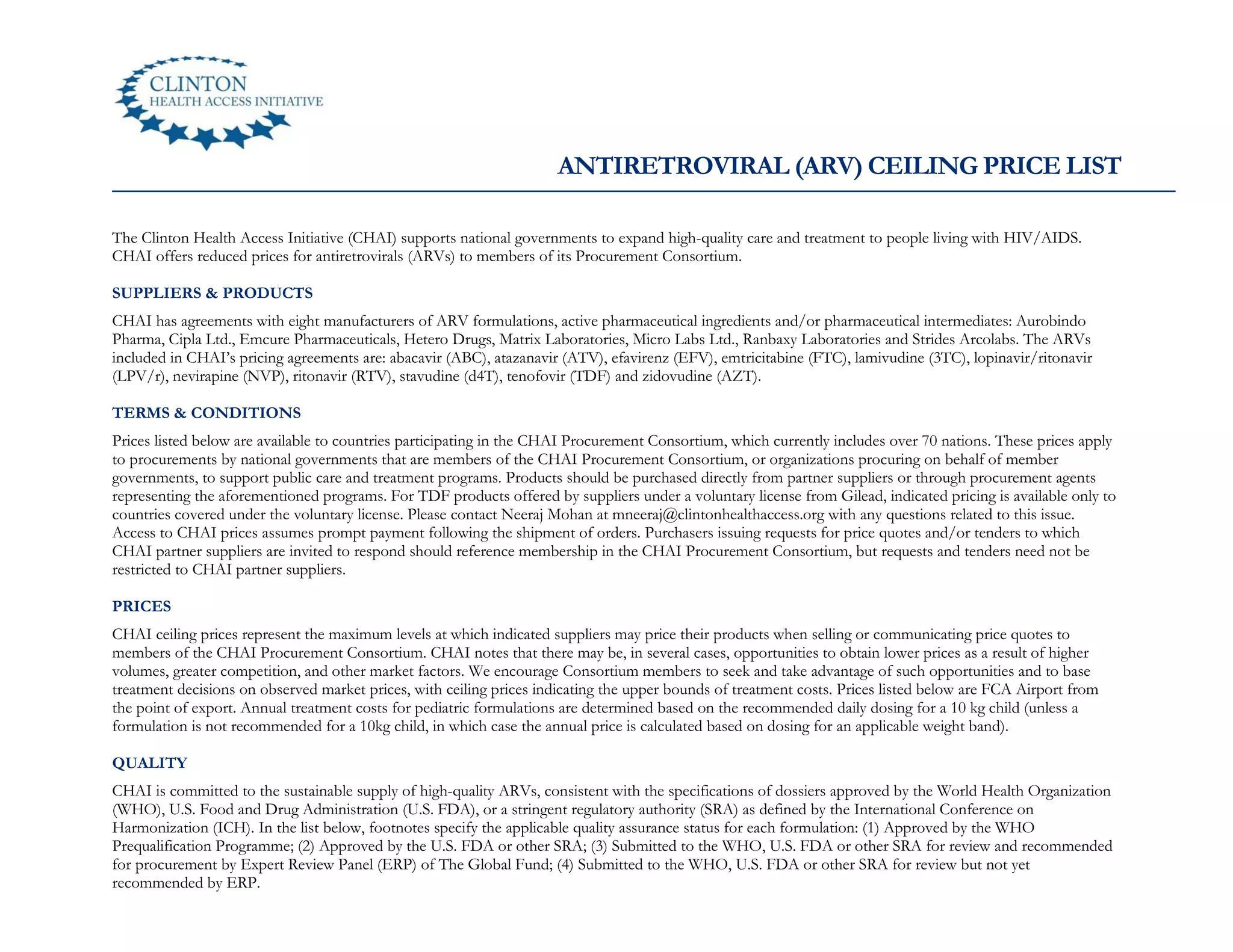 Chai arv ceiling_pricelist_201105_english | PDF | Pharmaceutical ...