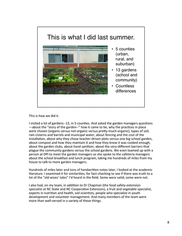 D3: Food Safety and the Garden to Cafeteria Connection | PDF