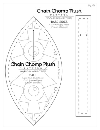 Chain chomp-plush-sewing-pattern | PDF
