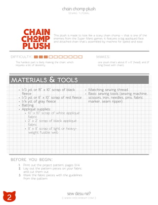 Chain chomp-plush-sewing-pattern | PDF