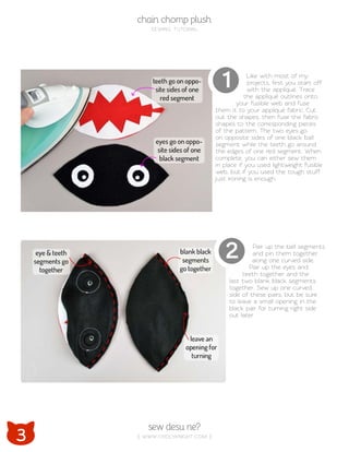 Chain chomp-plush-sewing-pattern | PDF