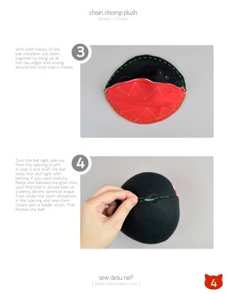 Chain chomp-plush-sewing-pattern | PDF