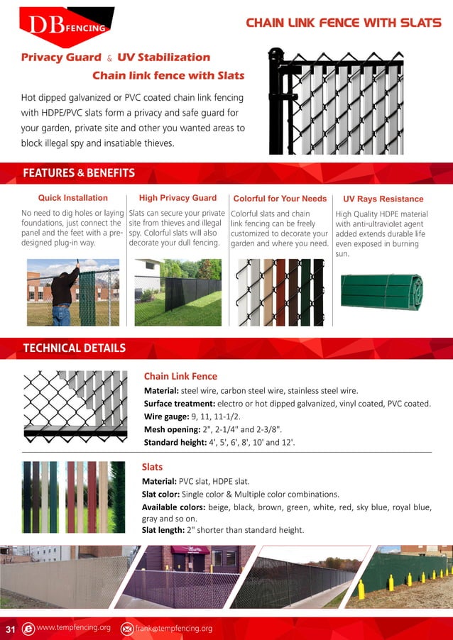 Chain link-fence-slats-catalog | PDF