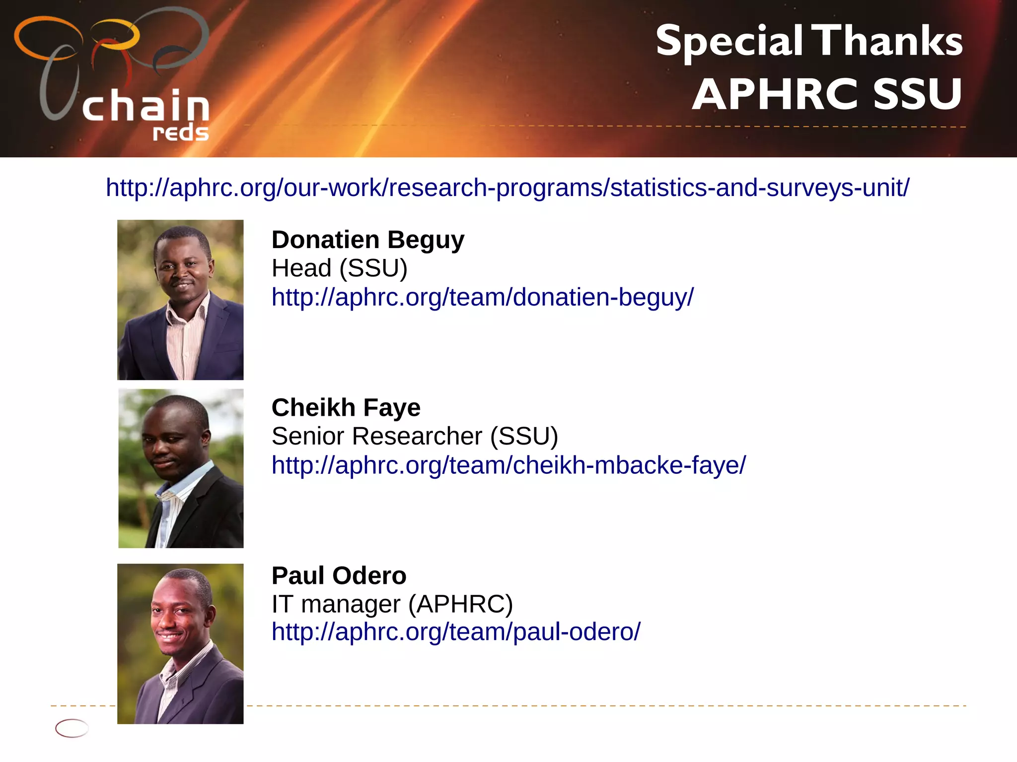 Now you can cite APHRC's data sets (CHAIN-REDS) | PPT