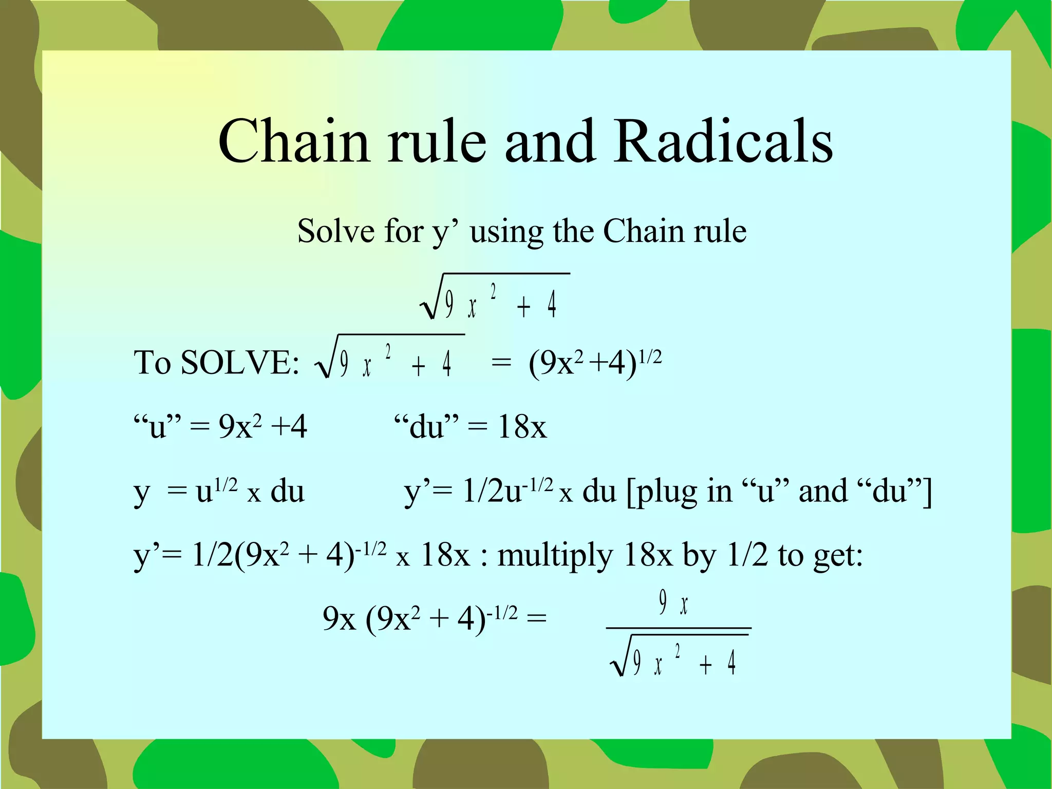 Chain Rule | PPT | Physics | Science