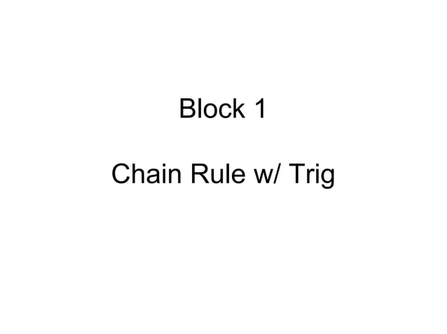 Chain rule trig | PPT