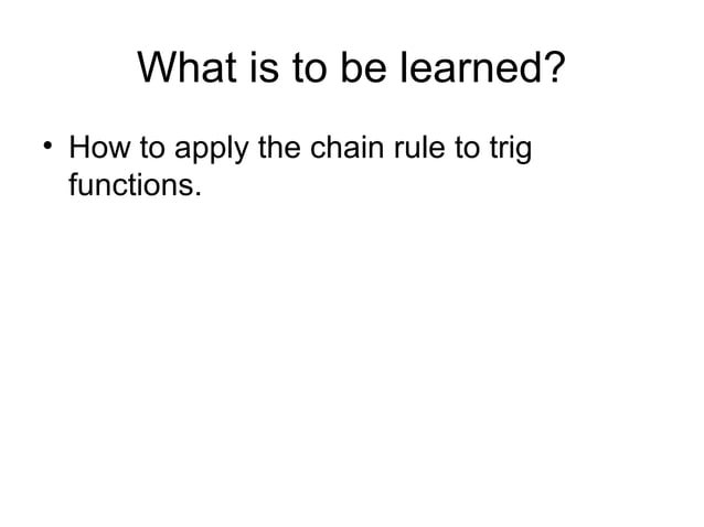 Chain rule trig | PPT