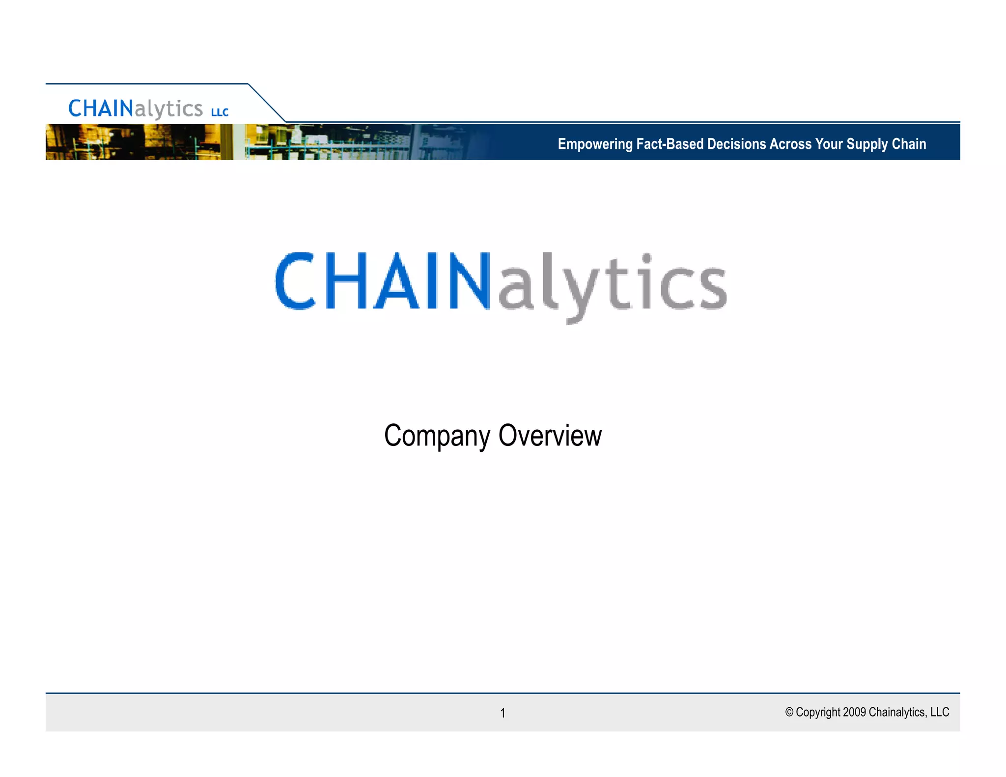 Chainalytics Overview | PDF