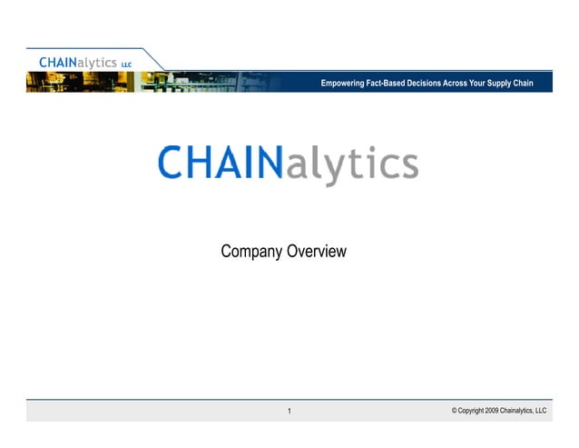 Chainalytics Overview | PDF