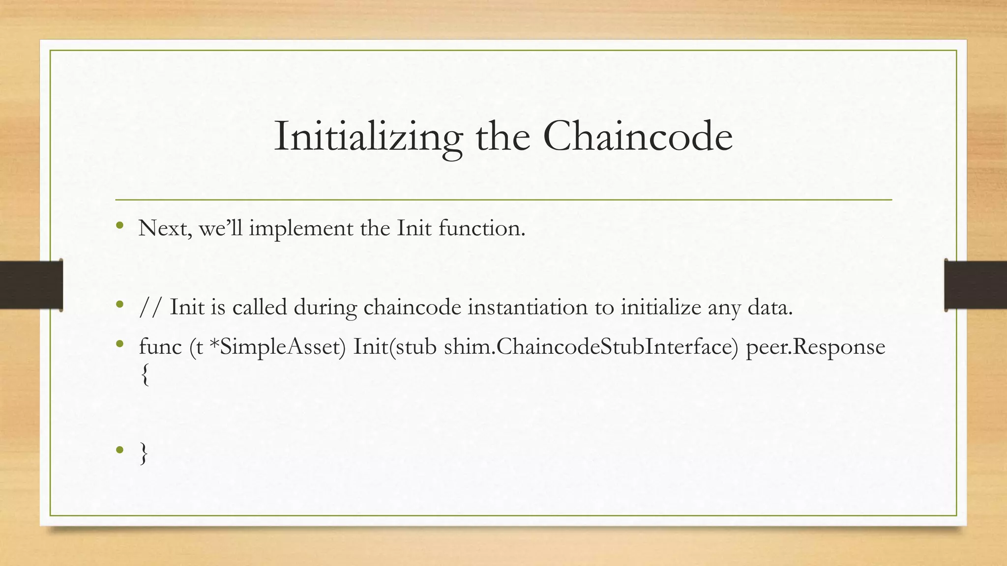 Chaincode Use Cases | PPTX
