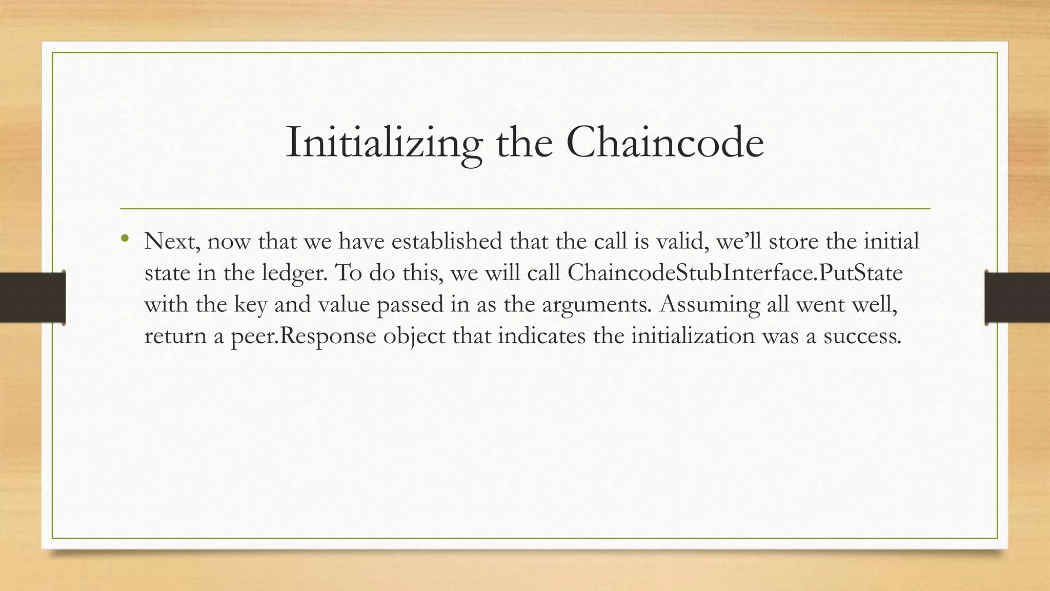 Chaincode Use Cases | PPTX