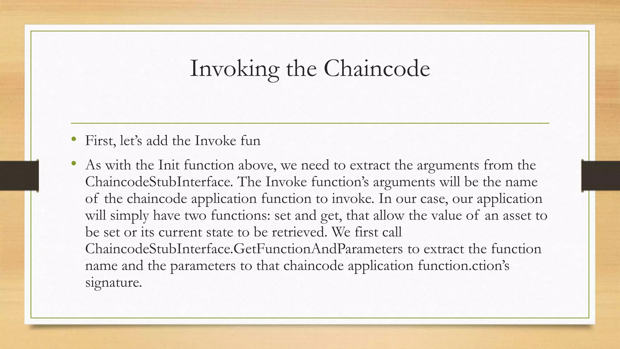 Chaincode Use Cases | PPTX