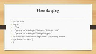 Chaincode Use Cases | PPTX
