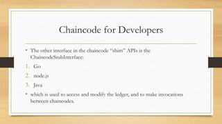 Chaincode Use Cases | PPTX