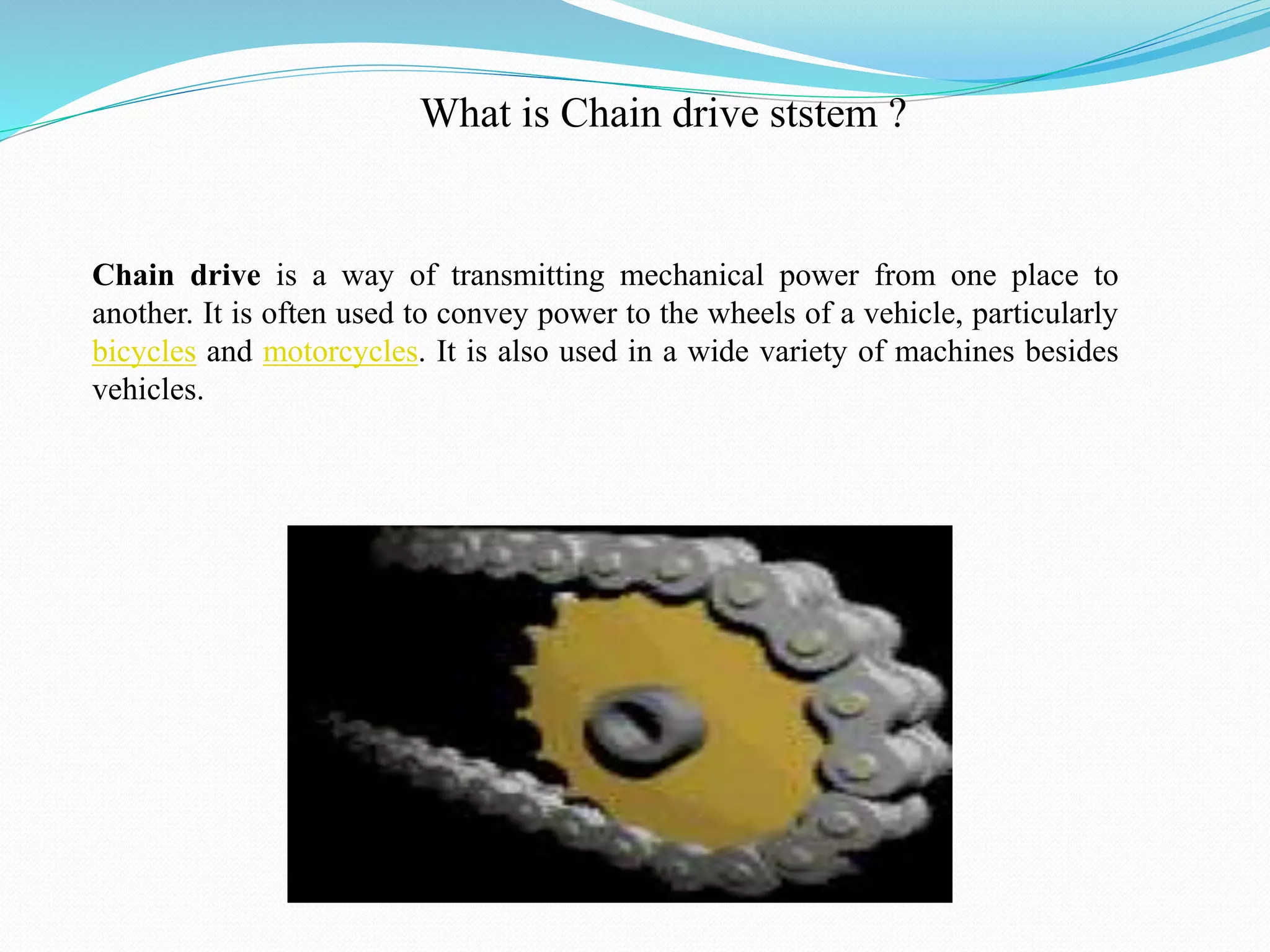 Chain drive | PPTX