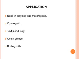 Chain drive ppt types working principle pptpptx | PPTX