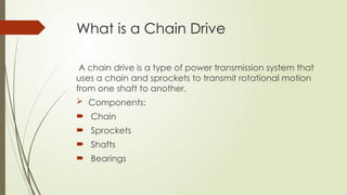 Chain drives – sprocket wheel WORKING PRINCIPLE | PPTX