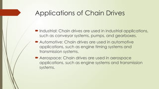 Chain drives – sprocket wheel WORKING PRINCIPLE | PPTX