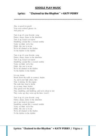 Chained to the rhythm | PDF