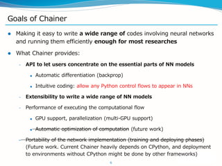 Overview of Chainer and Its Features | PPT
