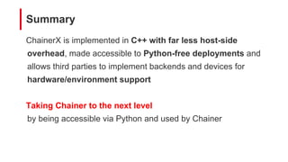 ChainerX and How to Take Part | PPT