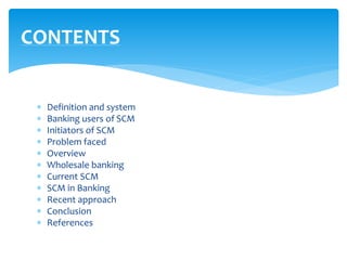 Chaing mgmt on banking sector | PPTX